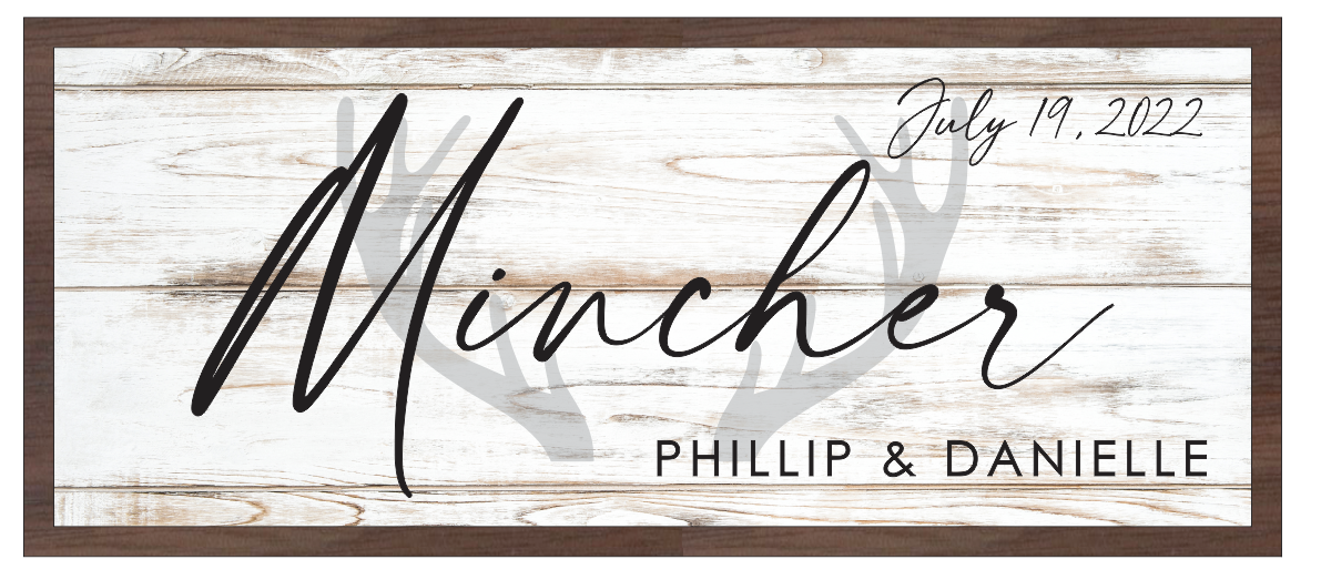 Rustic Antler Name Sign – Willow Hill Designs