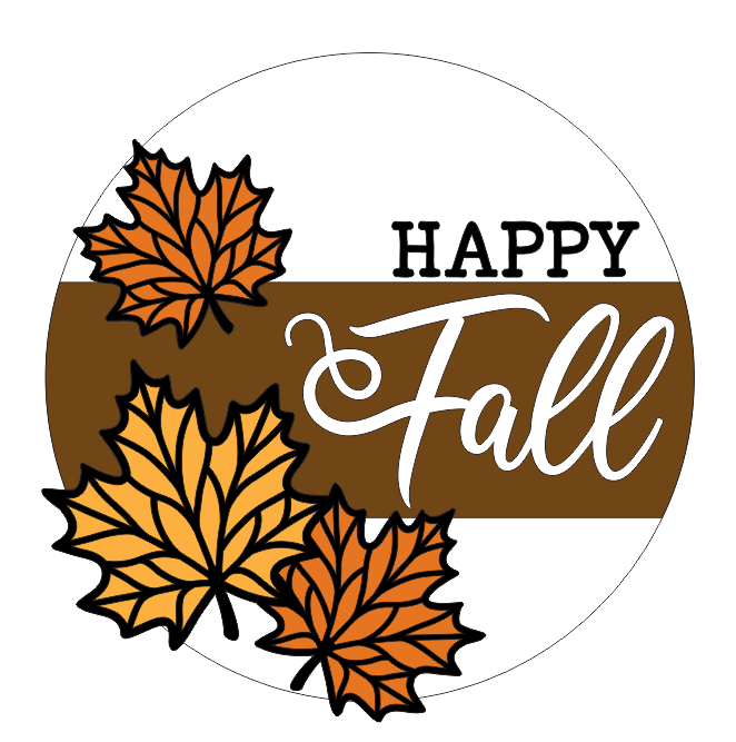 Happy Fall with Trio of Decorative Leaves – Willow Hill Designs