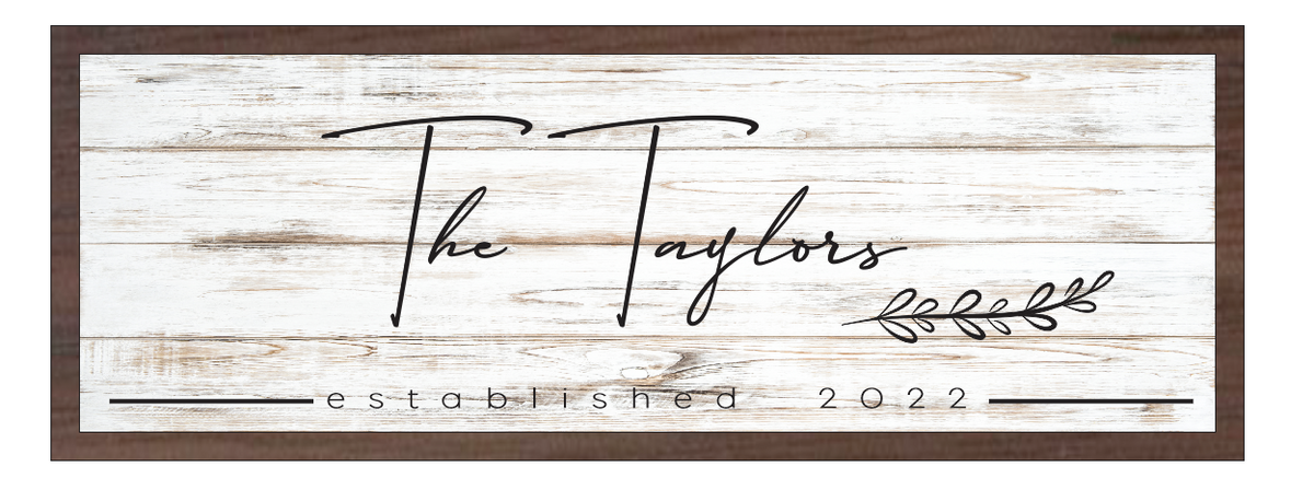 Rustic Farmhouse Name Sign – Willow Hill Designs